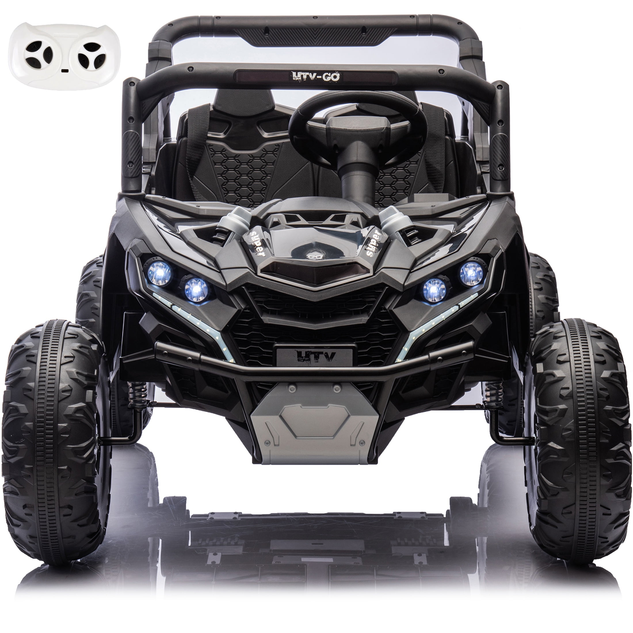 iRerts 2 Seater Ride on Car, 24V Powered Ride on Toys UTV with Remote ...