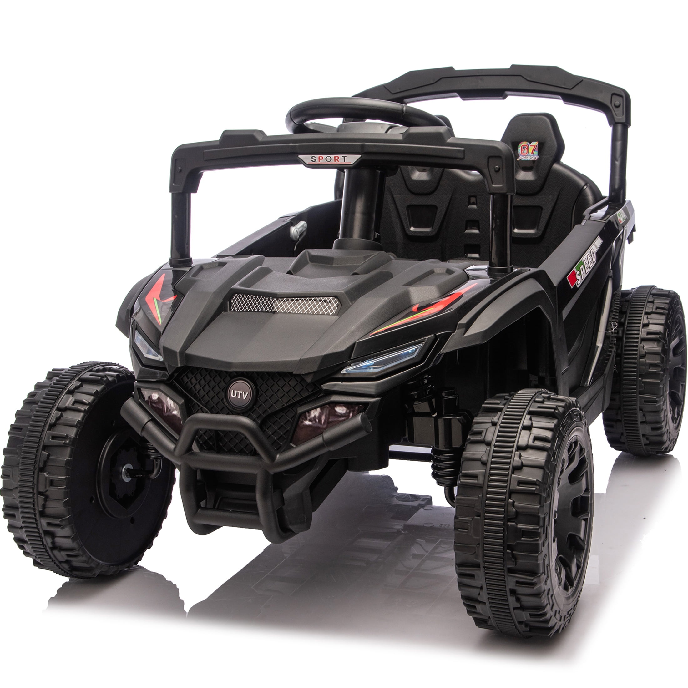 24V Ride on Car UTV: Remote, Music, LED Lights, Indoor Playground ...