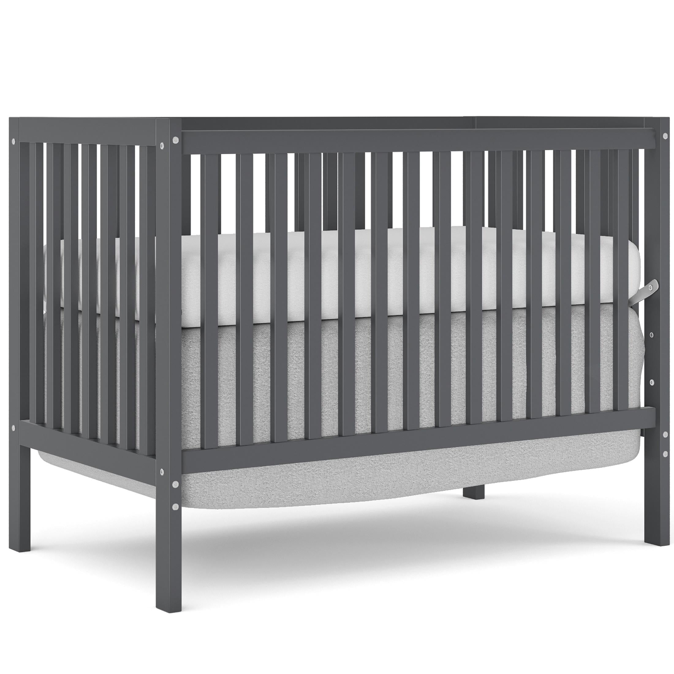 iRerts 5 In 1 Convertible Baby Crib, Wood Convertible Crib Toddler Bed ...