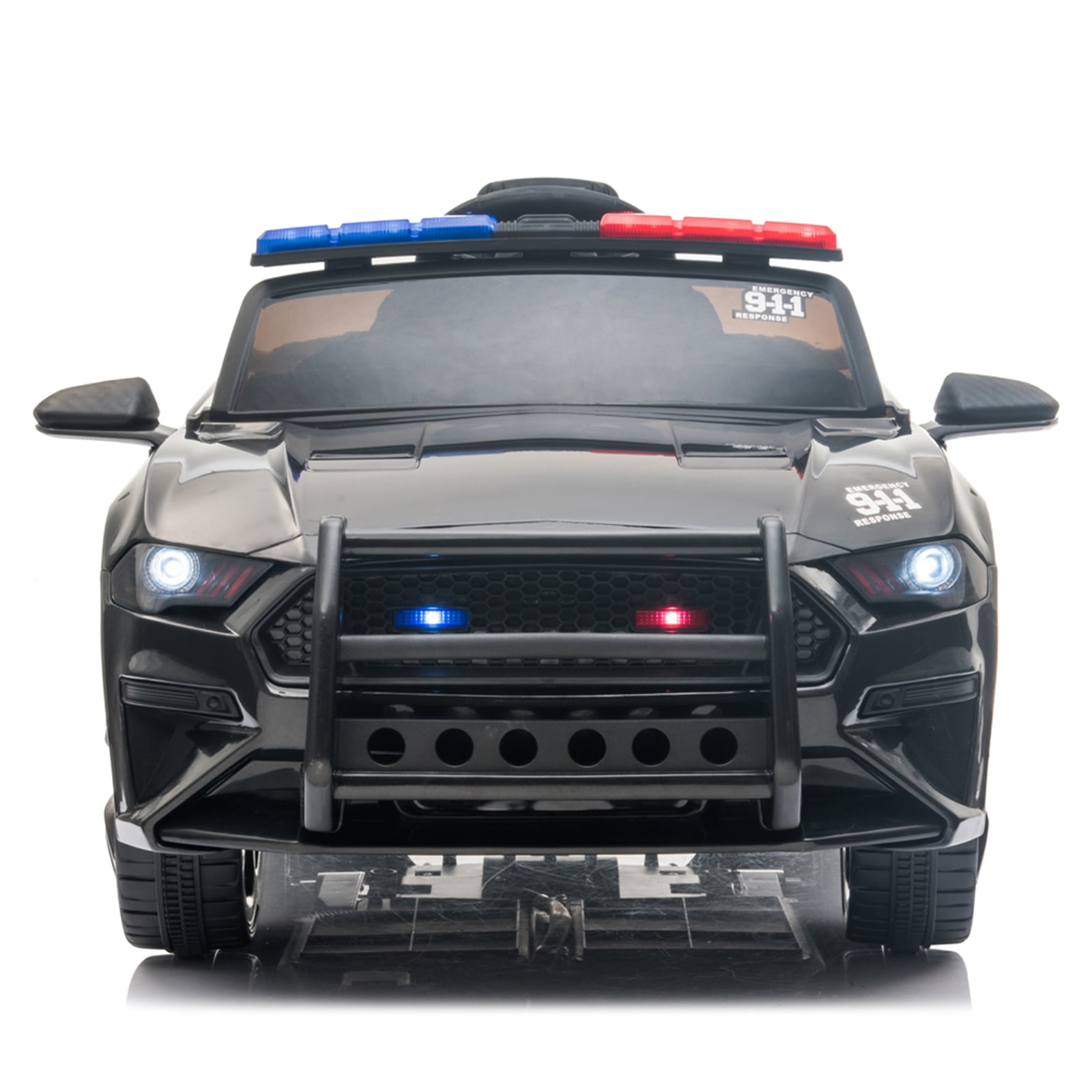 iRerts 12V Battery Operated Kids Ride On Police Car, Motorized Children ...