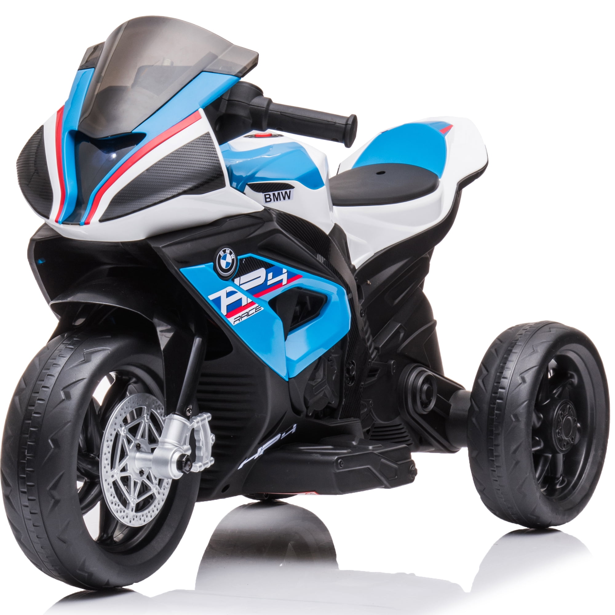 iRerts Blue 12V Battery Powered Ride on Motorcycle, 3 Wheels Kids ...