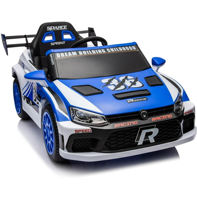 iRerts Blue 12V Powered Ride on Cars with Remote Control, 4 Wheeler ...