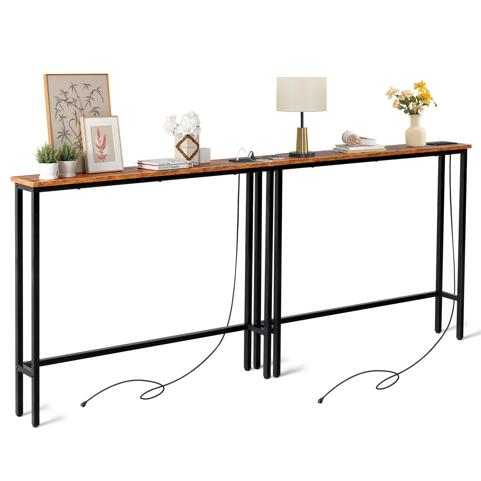 iRerts Slim Entryway Table, Metal Frame, Modern Sofa & Hallway ...