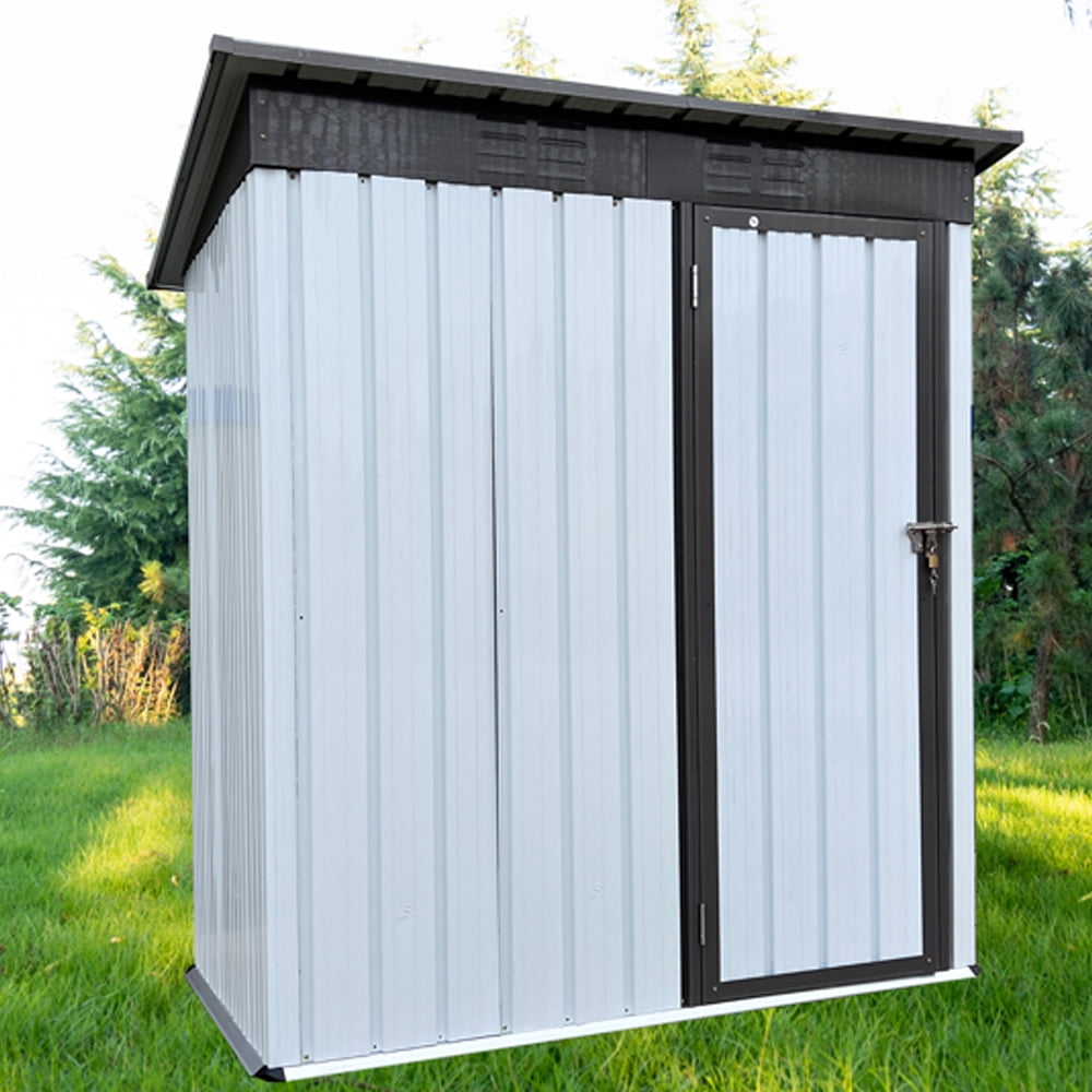 iRerts Outdoor Storage Shed, 5FT x 3FT Metal Garden Tool Shed Storage ...