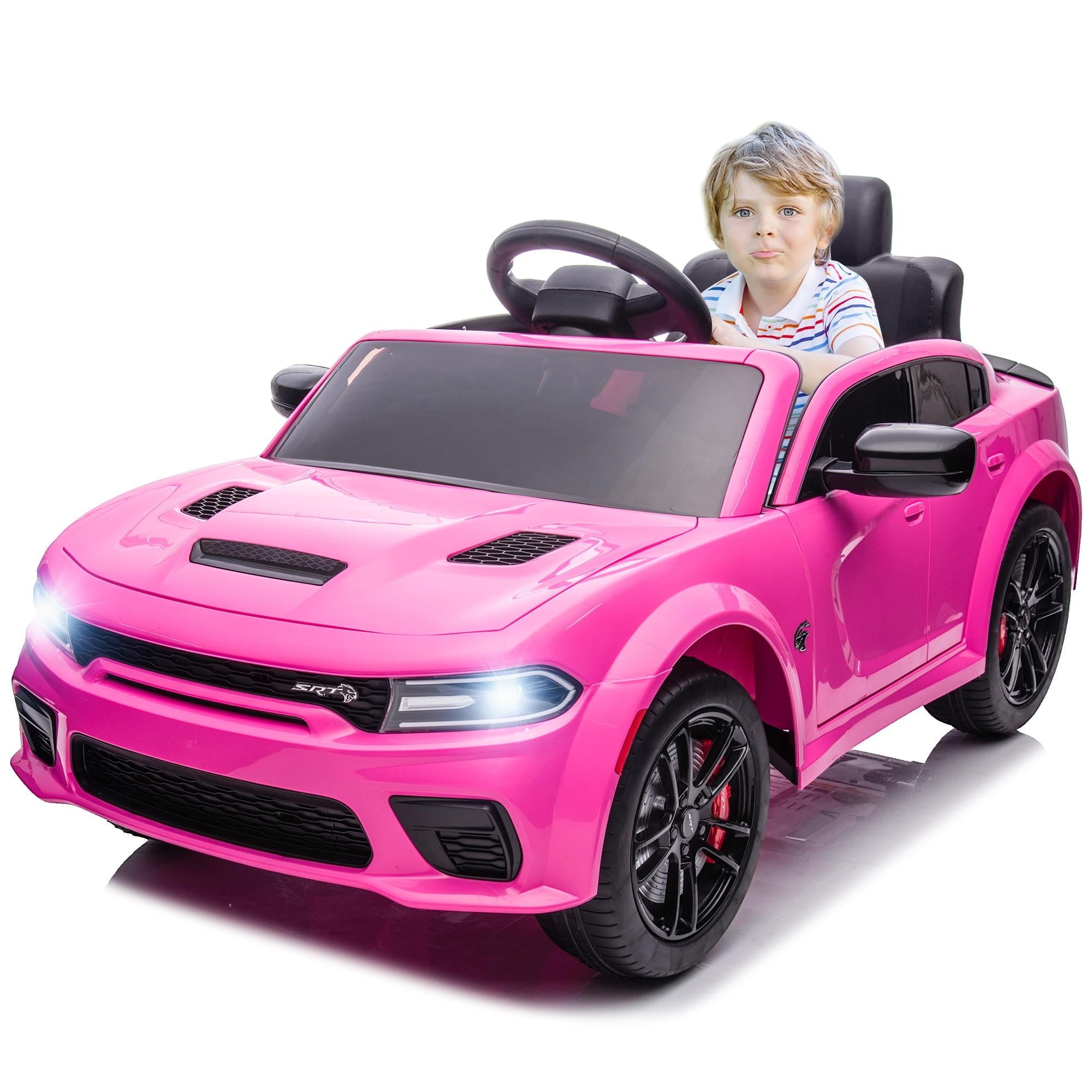 iRerts Licensed Pink Dodge Charger 12v Kids Electric Car with Remote ...
