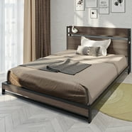 Lusimo King Size Bed Frame No Box Spring Needed Heavy Duty 14 Inch ...