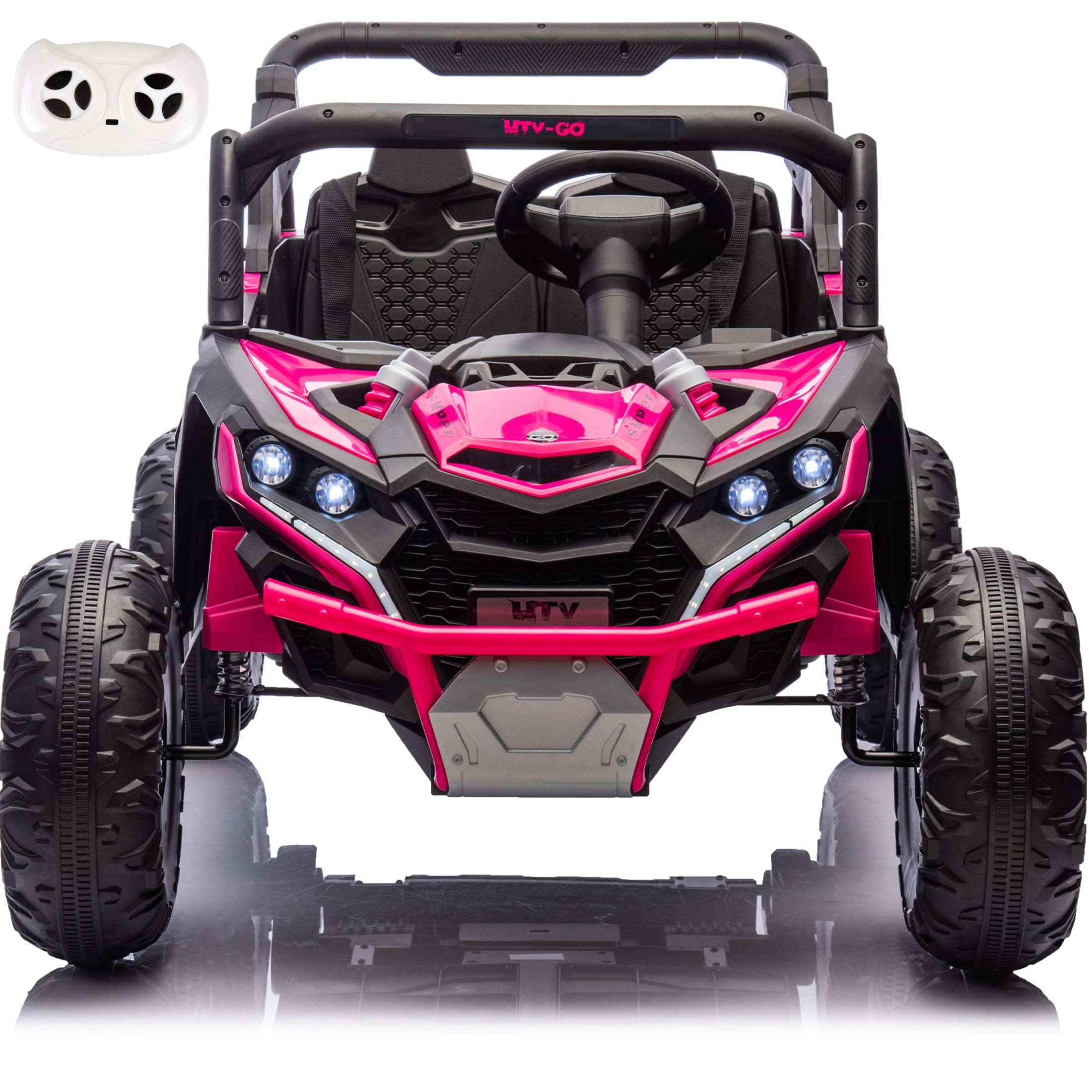 iRerts 2 Seater Ride on Car, 24V Powered Ride on Toys UTV with Remote ...