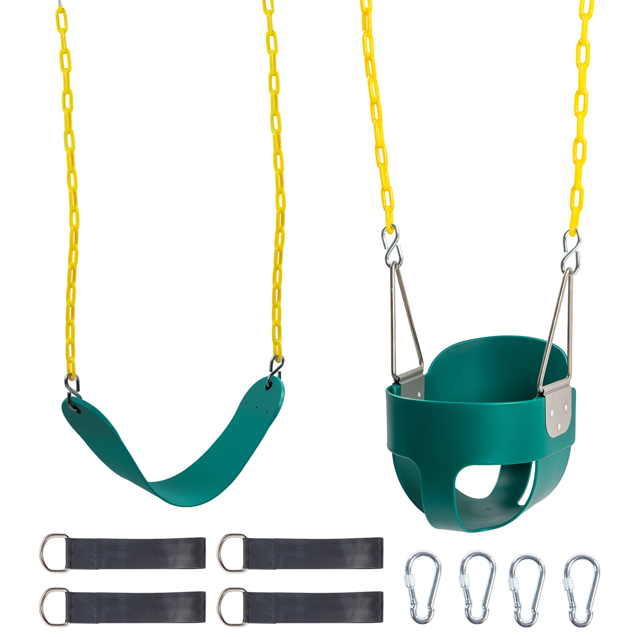 iRerts Toddler Swing Set, Kids Swings Seat Toddler High Back Full ...