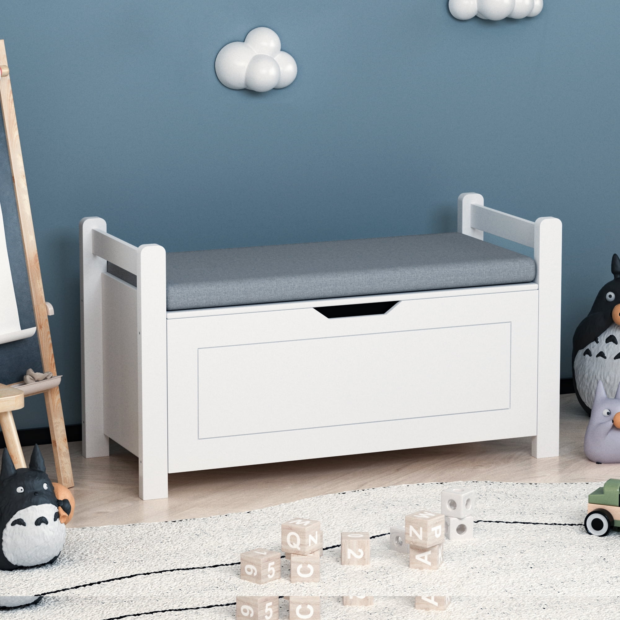 iRerts Toy Box and Storage for Kids Toy Storage with Seat Toy Chests ...