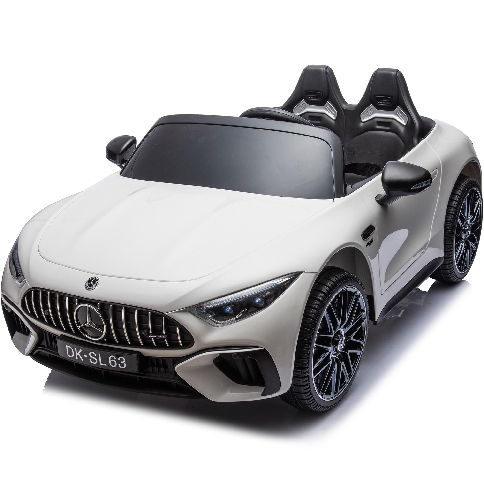 iRerts White 24V Mercedes Benz SL63 Automatic Motorized Ride On Car ...