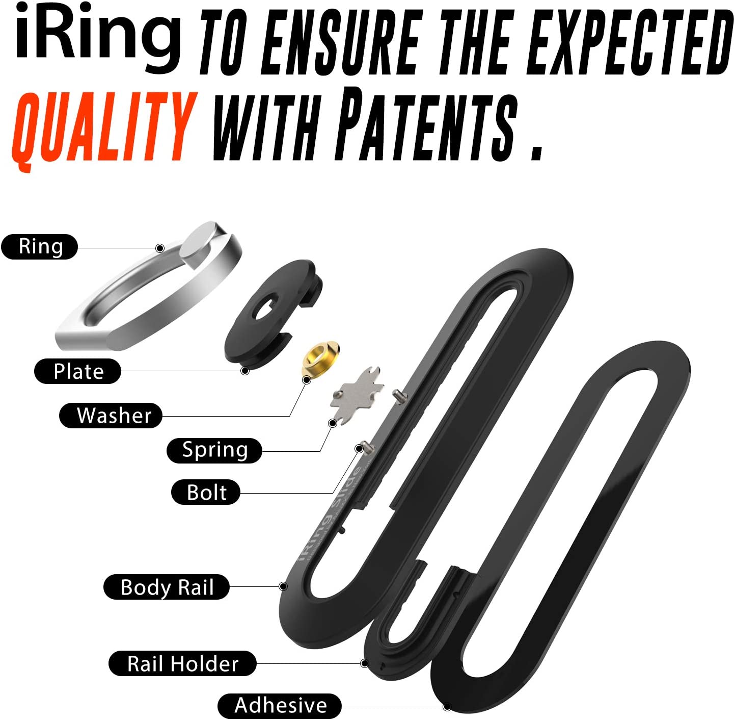 iRing Slide, Made in Korea, Wireless Charging Compatible. Simply Slide The Ring Down to Charge ...