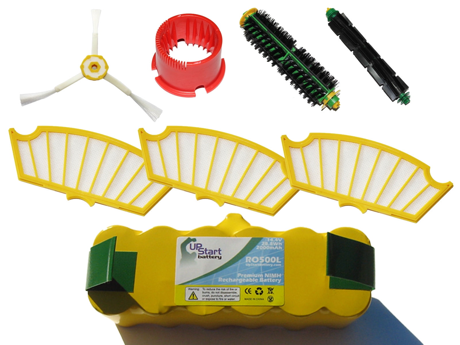 iRobot Roomba 581 Battery, Filter, Bristle Brush, Beater Brush, 3-Arm ...