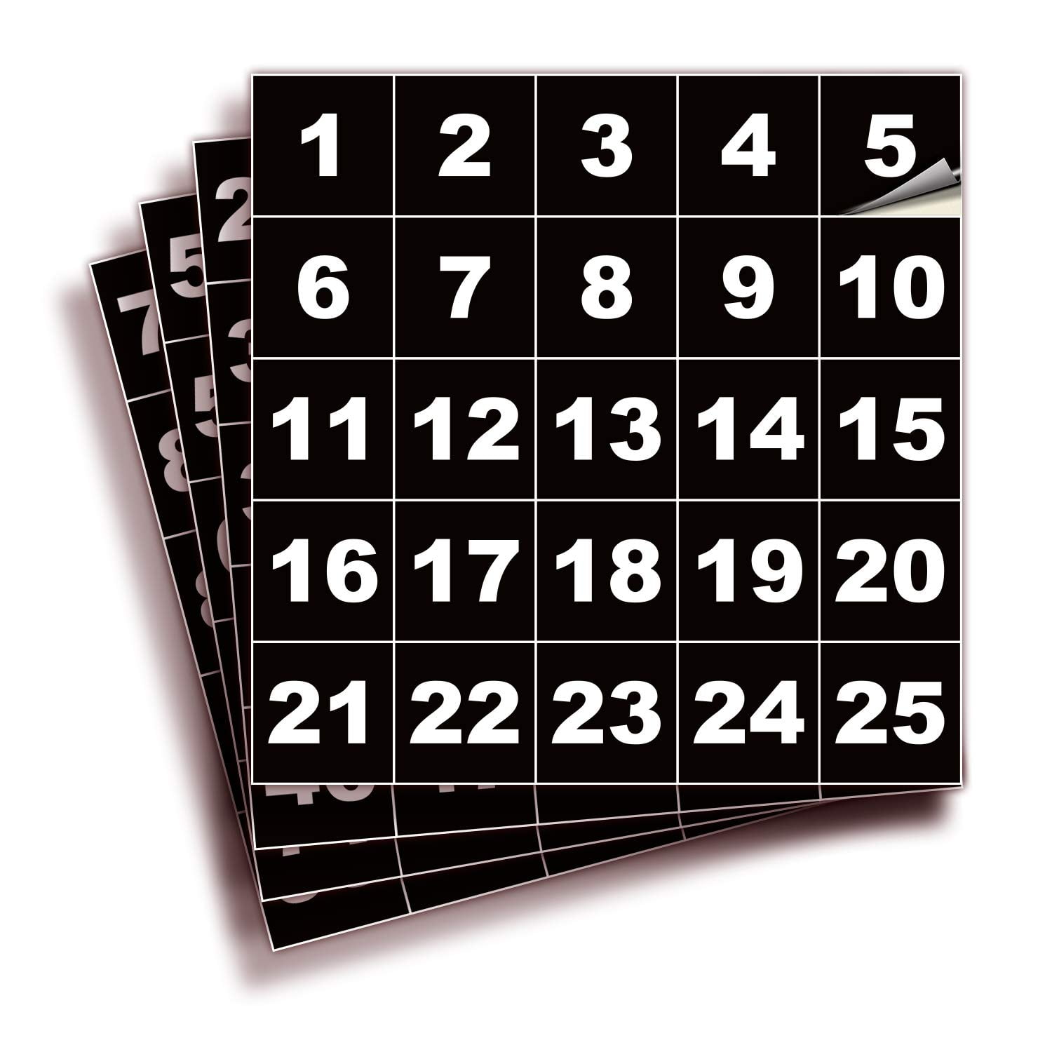 iSYFIX Black Consecutive Number Stickers – 1 to 100, 1.5-inch, 1 set – Vinyl Self Adhesive ...