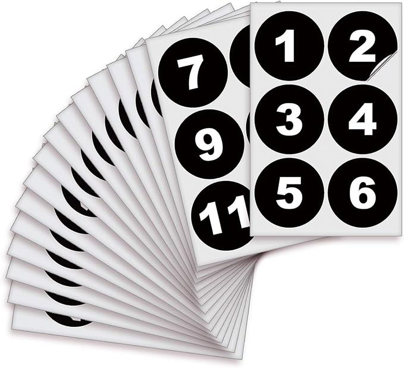 iSYFIX Black Consecutive Number Stickers – 1 to 100, 3-inch, 1 Set ...