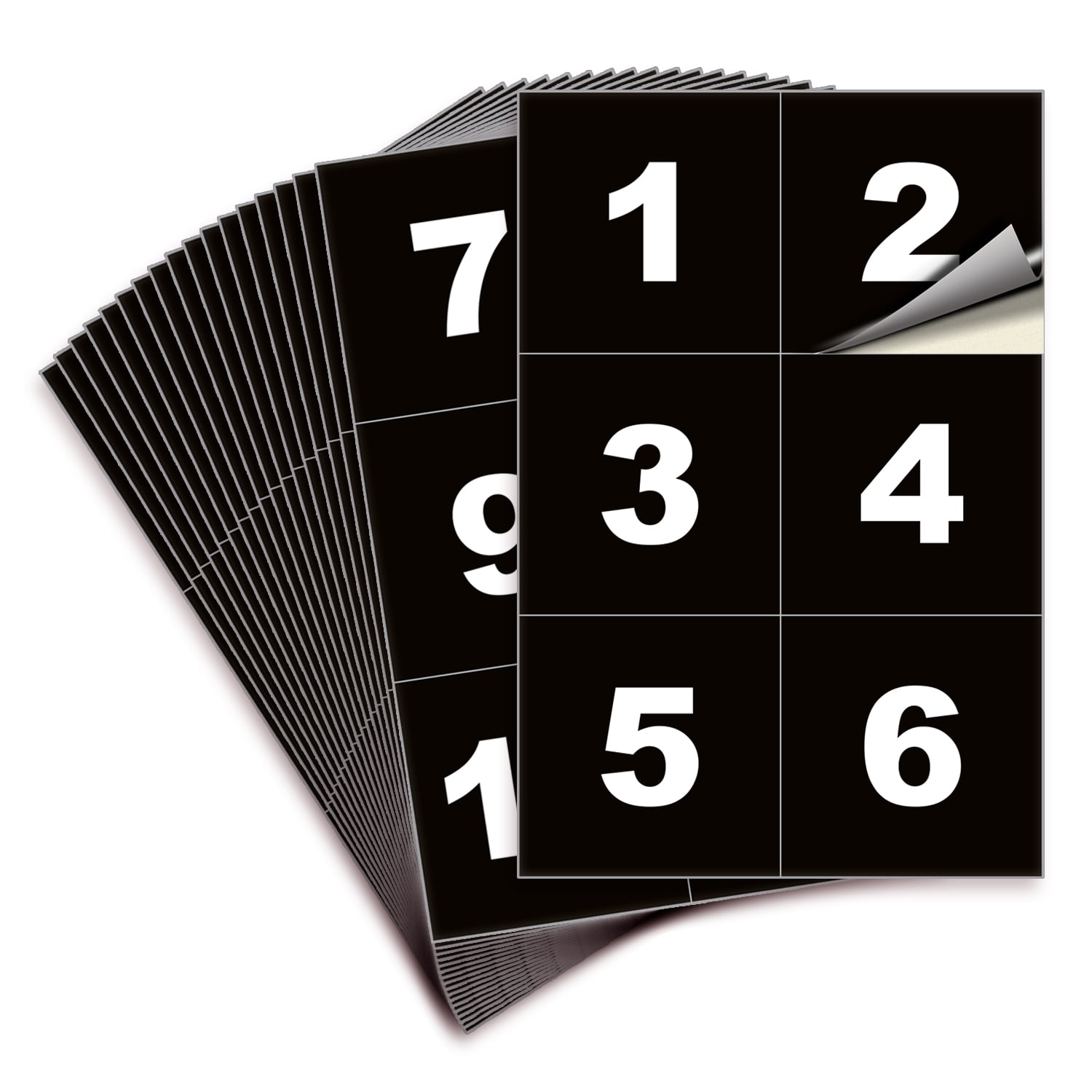 iSYFIX Black Consecutive Number Stickers – 1 to 100, 3-inch, 1 set ...