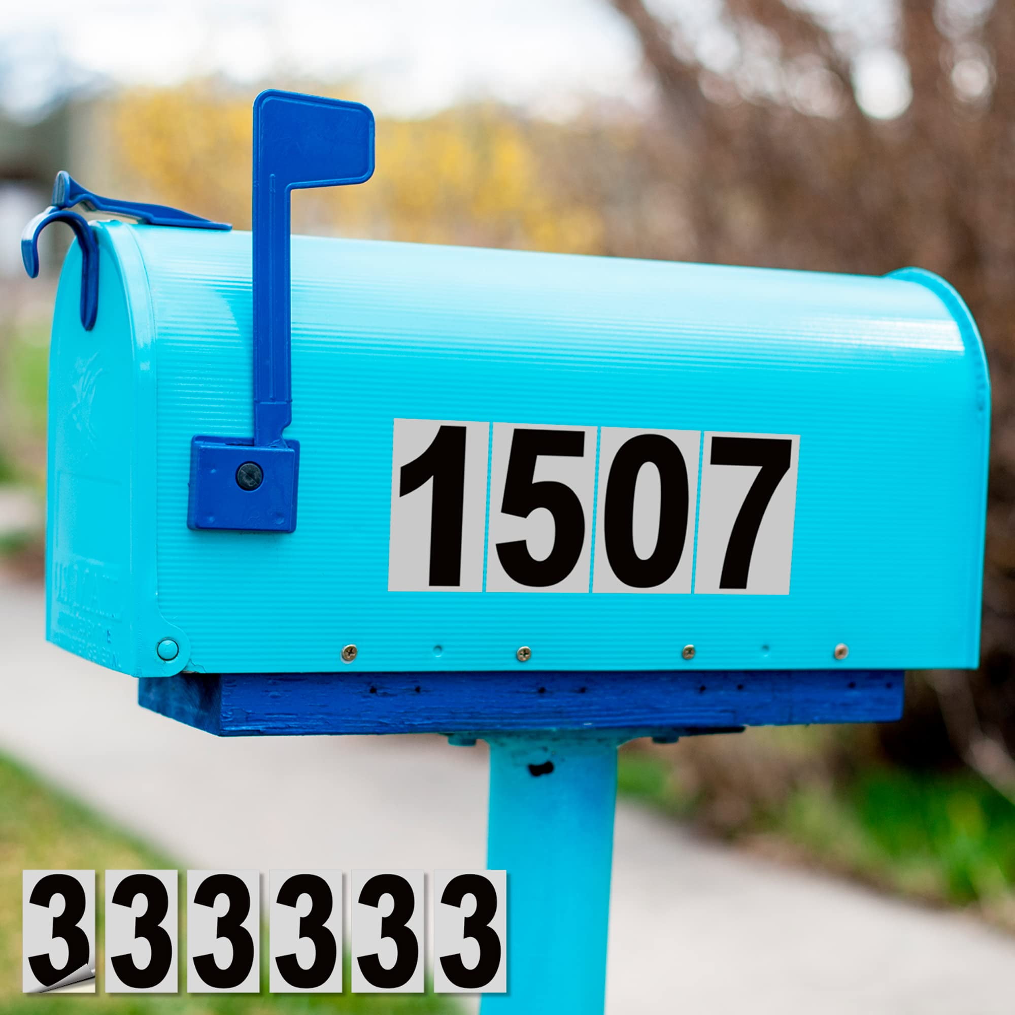 iSYFIX Black Vinyl Number 3 (THREE) Stickers - 6 Pack 4 inch - Premium ...