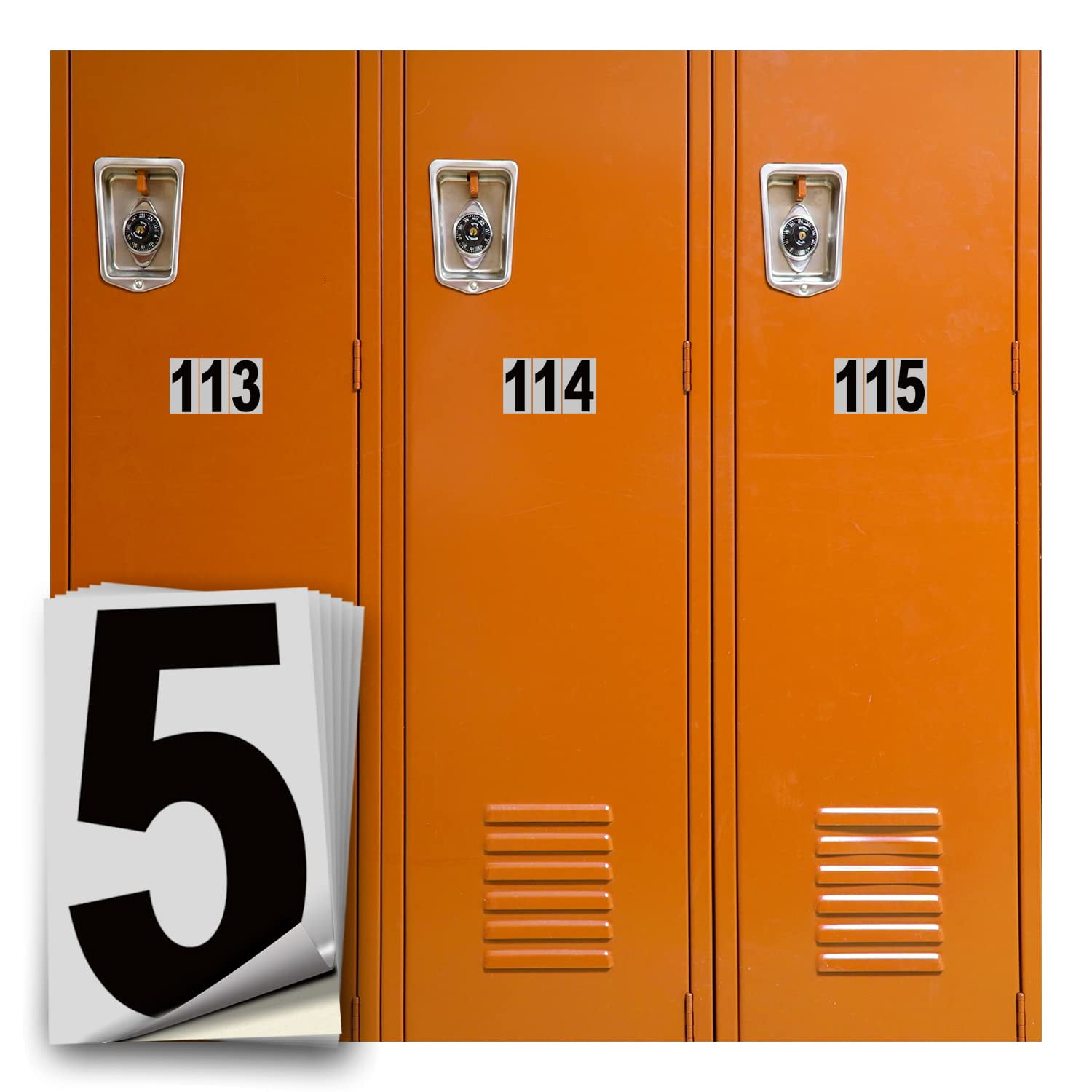 iSYFIX Black Vinyl Number 5 (FIVE) Stickers - 6 Pack 2 inch - Premium ...