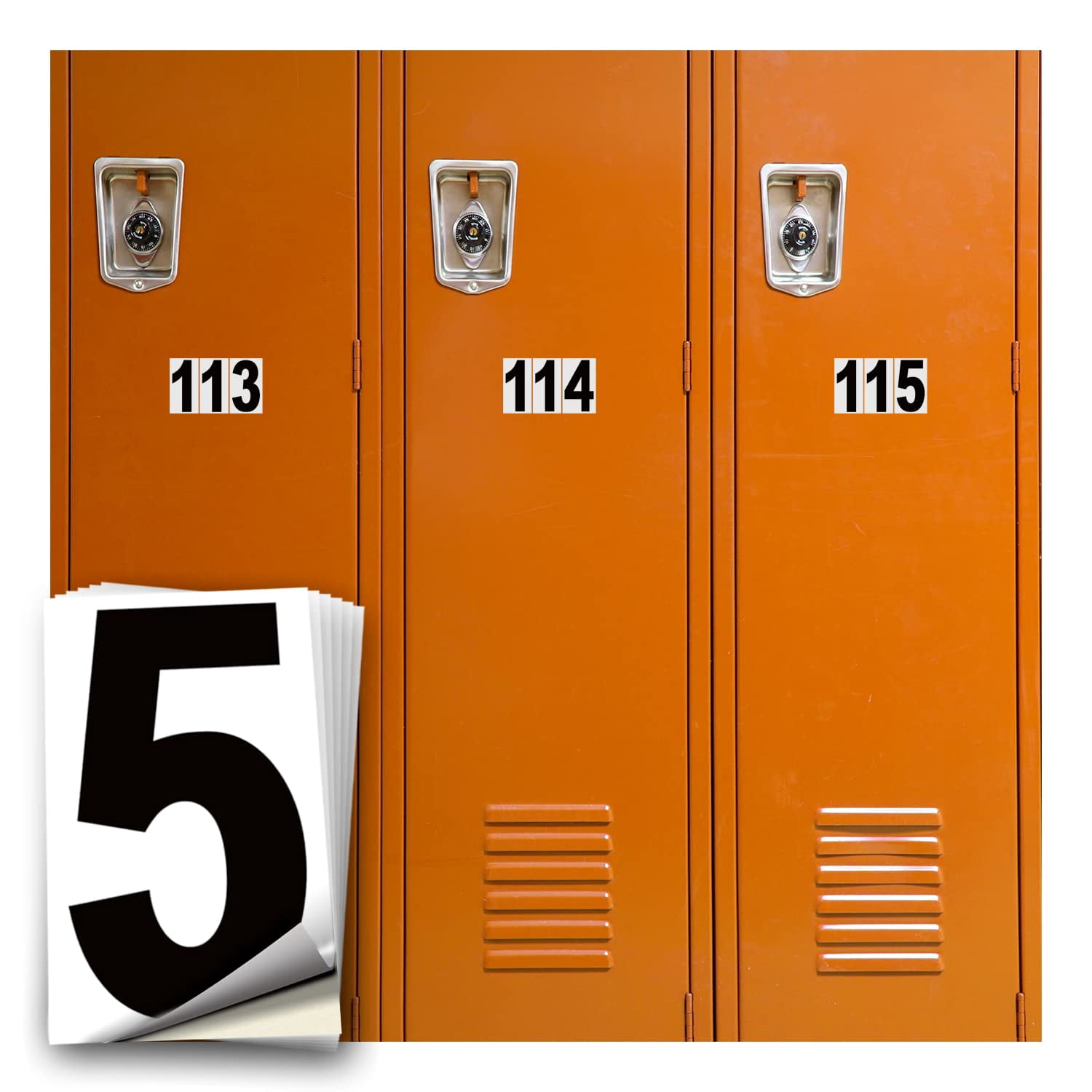 iSYFIX Black Vinyl Number 5 (FIVE) Stickers - 6 Pack 2 inch - Premium ...