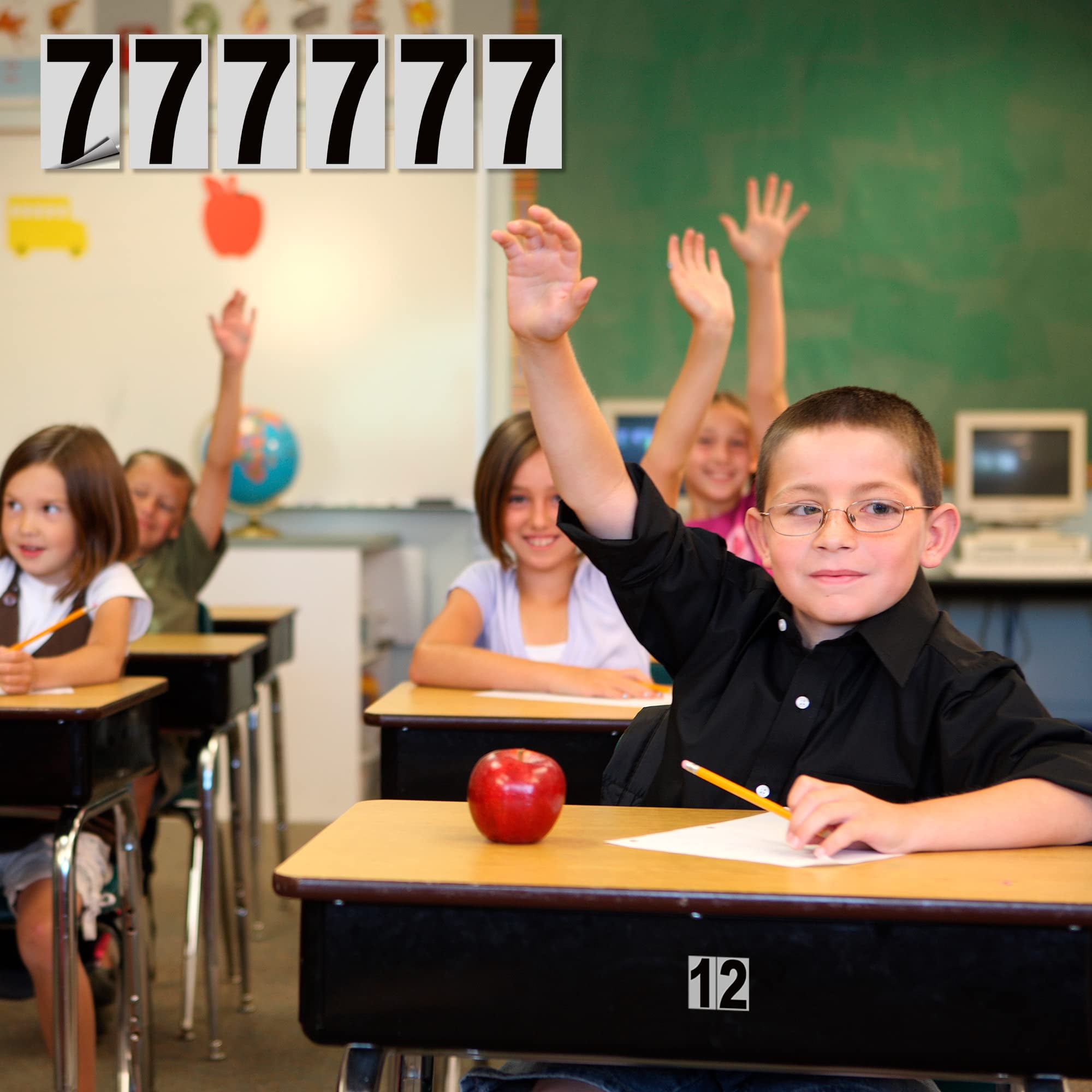 iSYFIX Black Vinyl Number 7 (SEVEN) Stickers - 6 Pack 1.5 inch ...