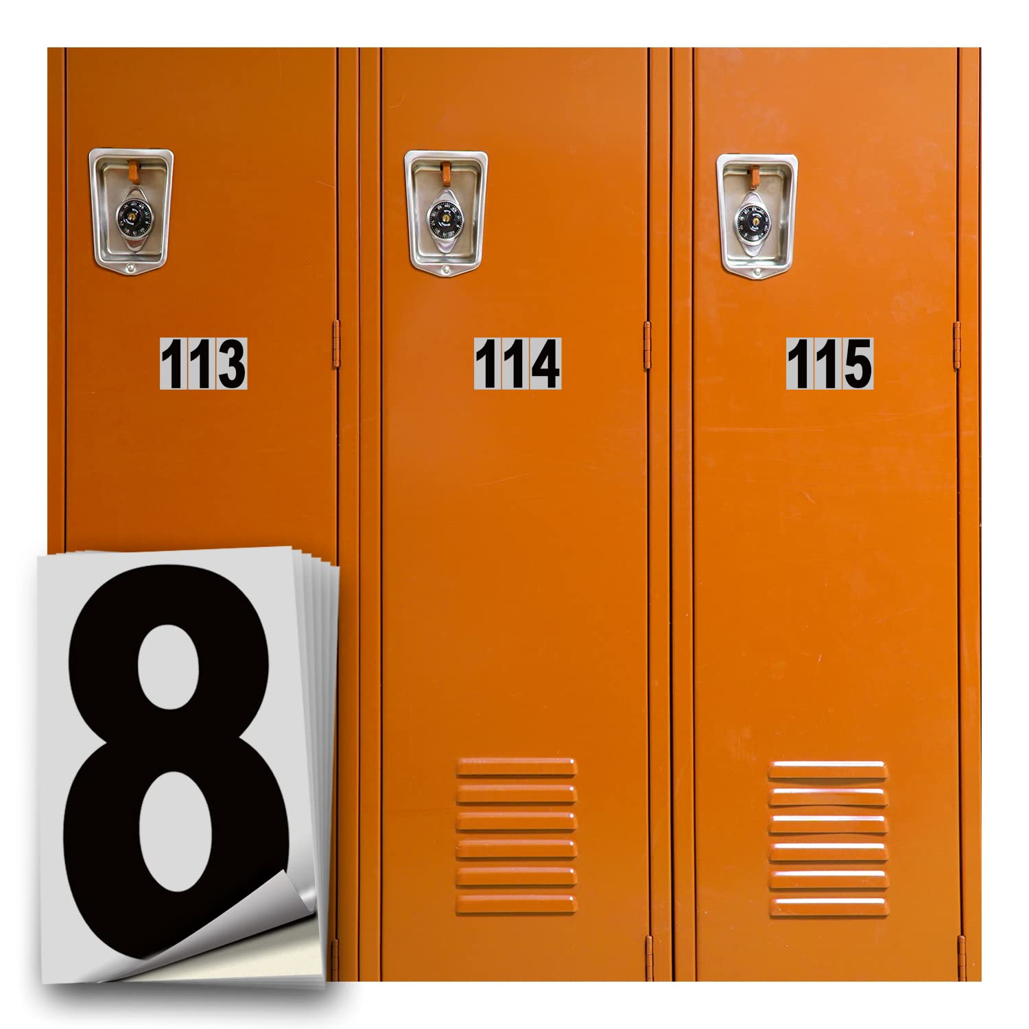 iSYFIX Black Vinyl Number 8 (EIGHT) Stickers - 6 Pack 2 inch - Premium ...