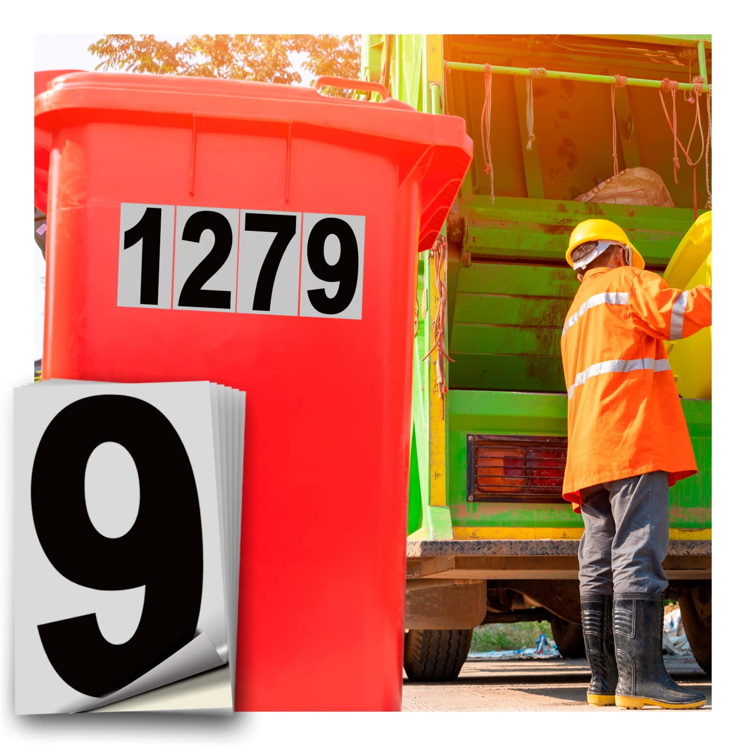 iSYFIX Black Vinyl Number 9 (NINE) Stickers - 6 Pack 6 inch - Premium ...