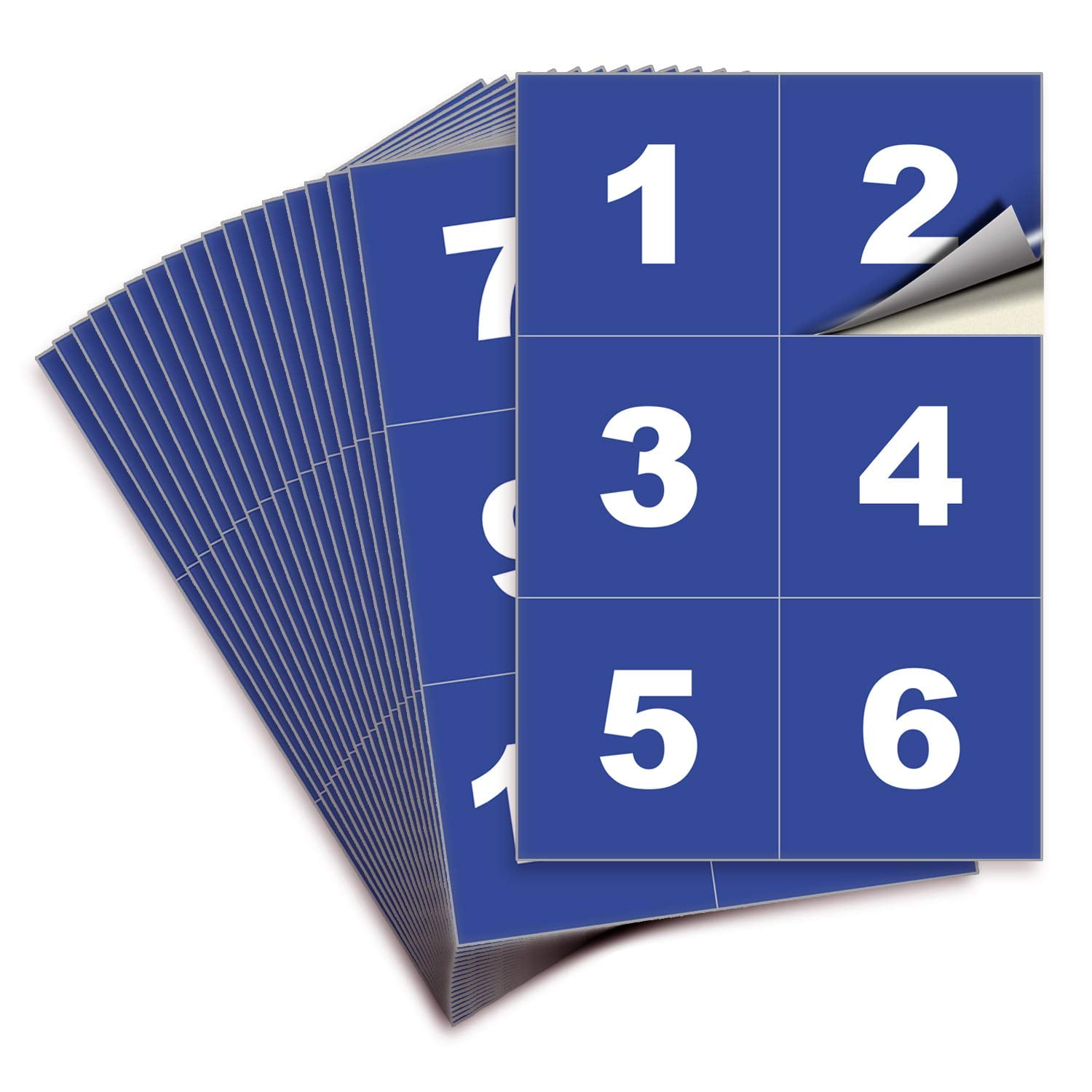 iSYFIX Blue Consecutive Number Stickers – 1 to 100, 3-inch, 1 set – Vinyl Self Adhesive Premium ...