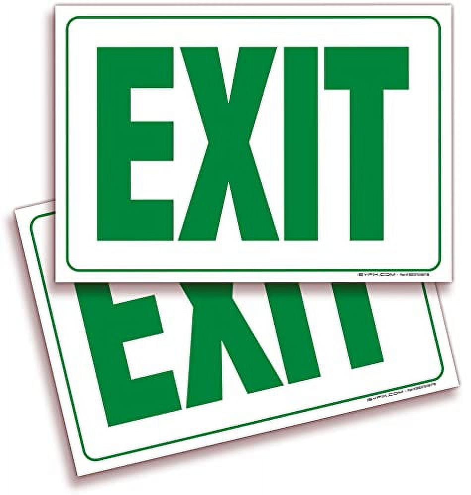 iSYFIX Exit Signs Stickers â€“ 2 Pack 10x7 Inch â€“ Premium Self ...