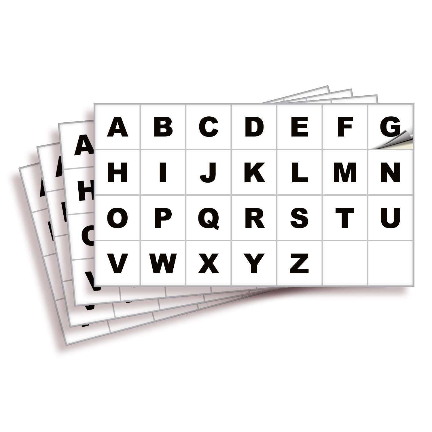 iSYFIX Letters Vinyl Stickers - A to Z, 1.5-inch, 4 Sets - White ...