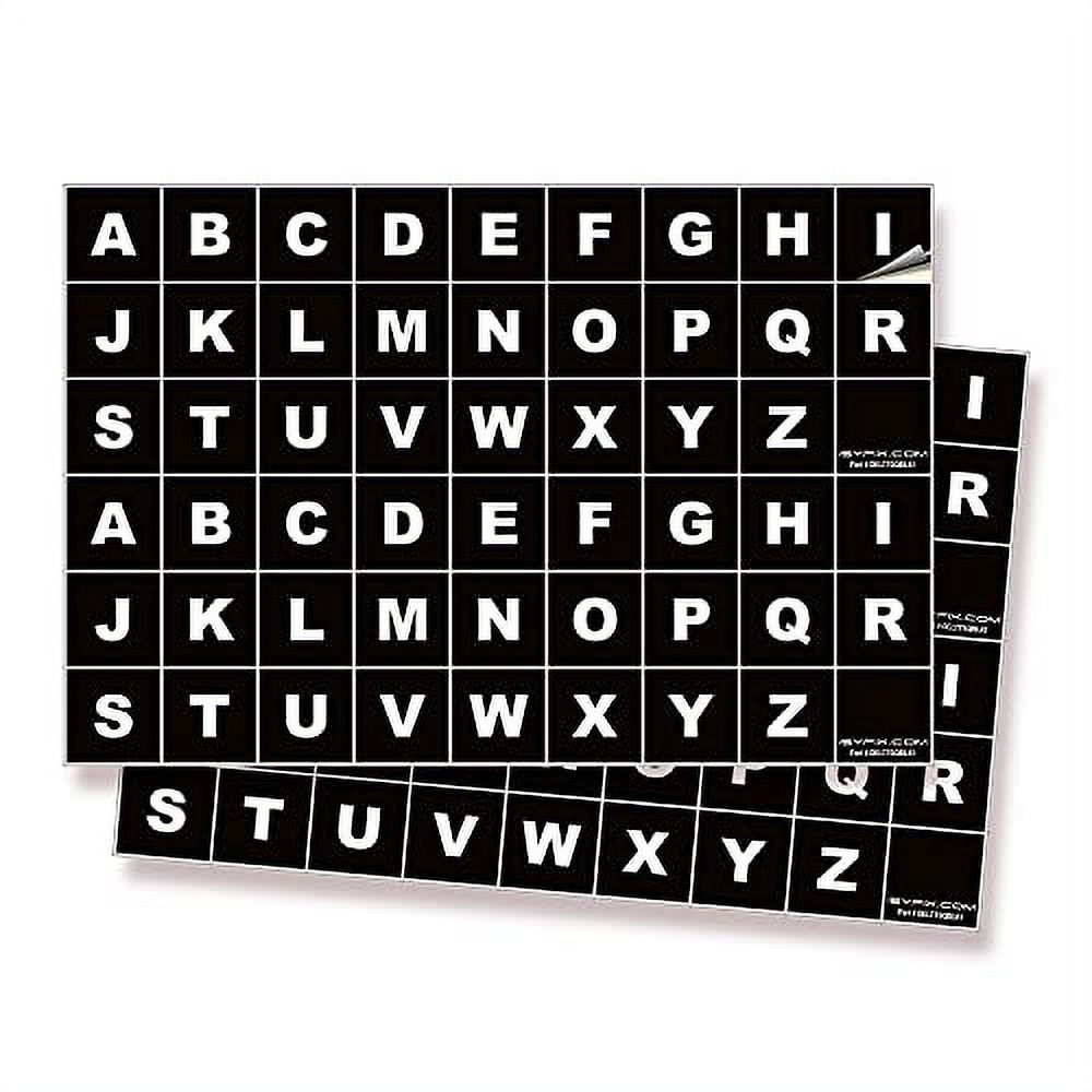 iSYFIX Letters Vinyl Stickers - A to Z, 1-inch, 4 Sets -Black Premium ...