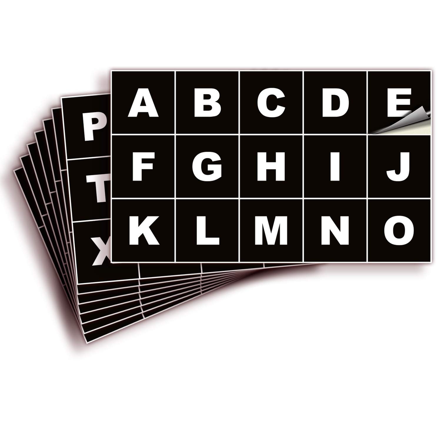 iSYFIX Letters Vinyl Stickers - A to Z, 2-inch, 4 Sets - Black Premium ...