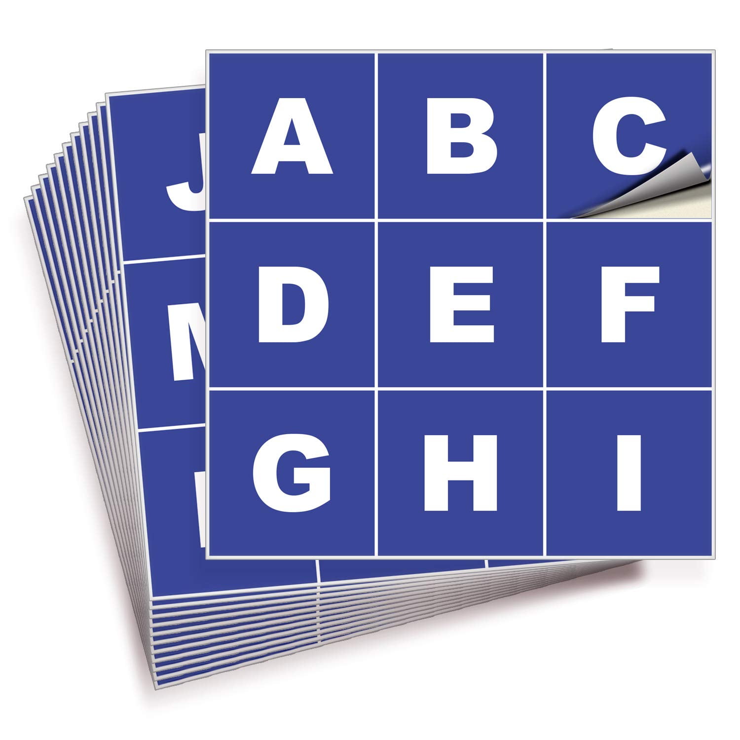 iSYFIX Letters Vinyl Stickers - A to Z, 3-inch, 4 Sets - Blue Premium ...