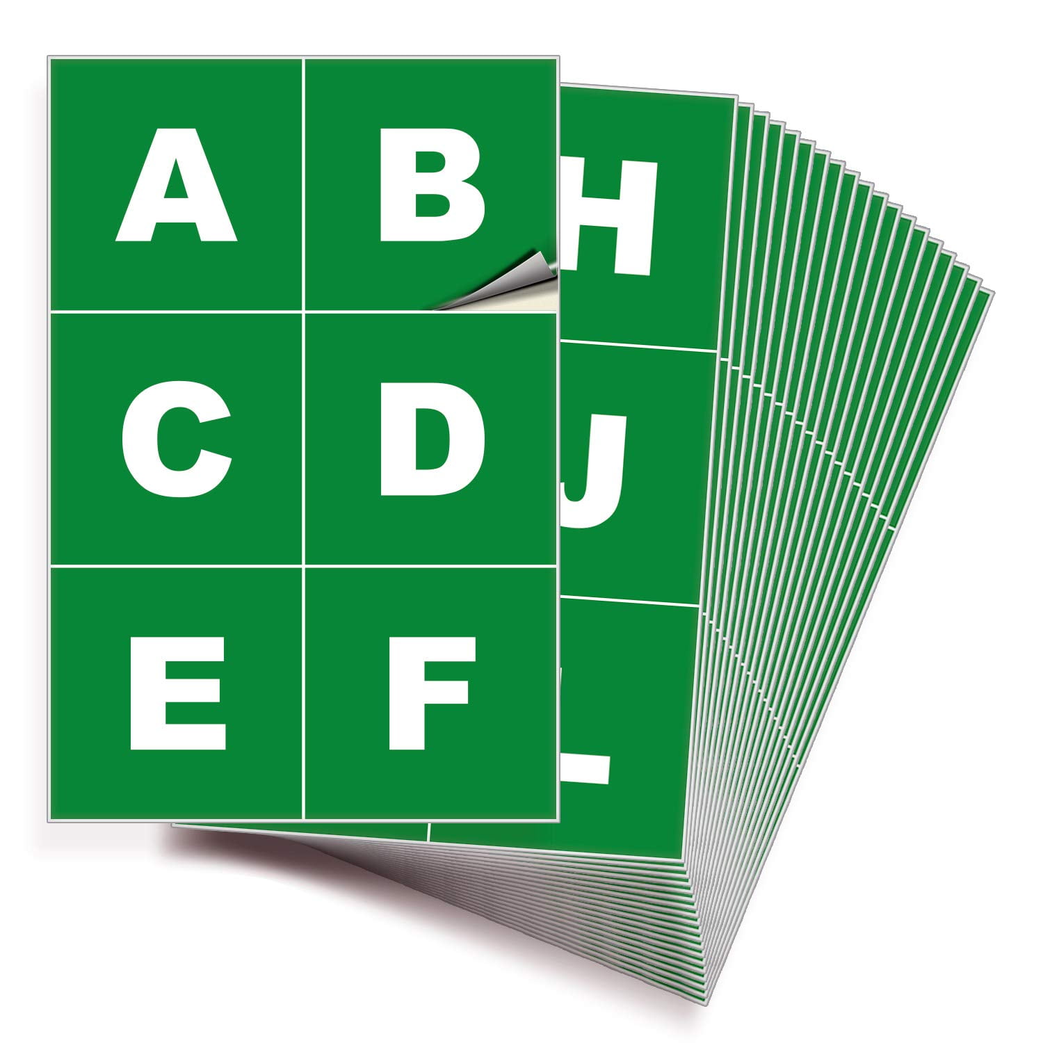 iSYFIX Letters Vinyl Stickers - A to Z, 4-inch, 4 Sets - Green Premium ...