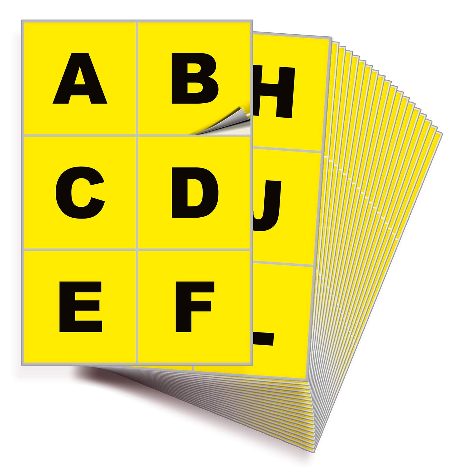iSYFIX Letters Vinyl Stickers - A to Z, 4-inch, 4 Sets - Yellow Premium ...