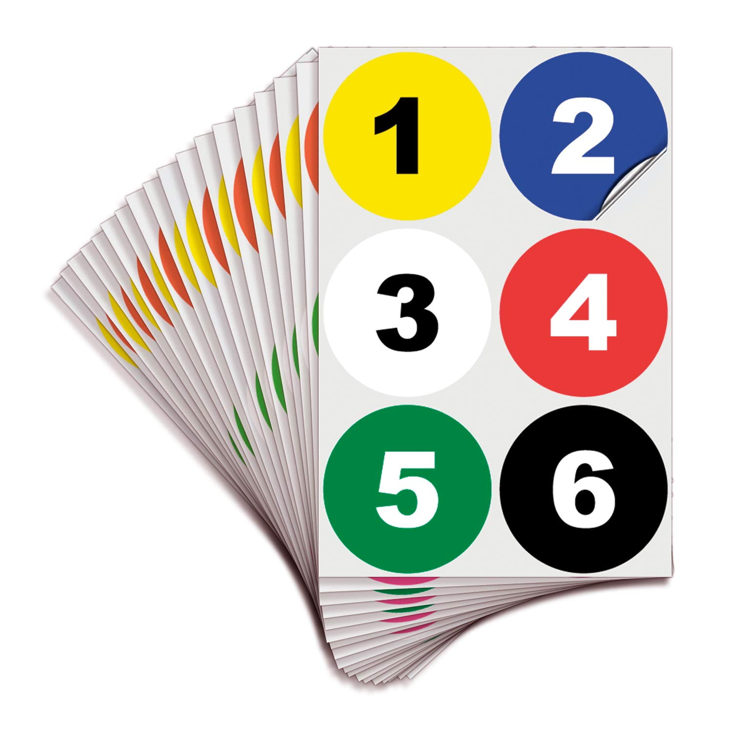 iSYFIX Multicolor Consecutive Number Stickers – 1 to 100, 3-inch, 1 set ...