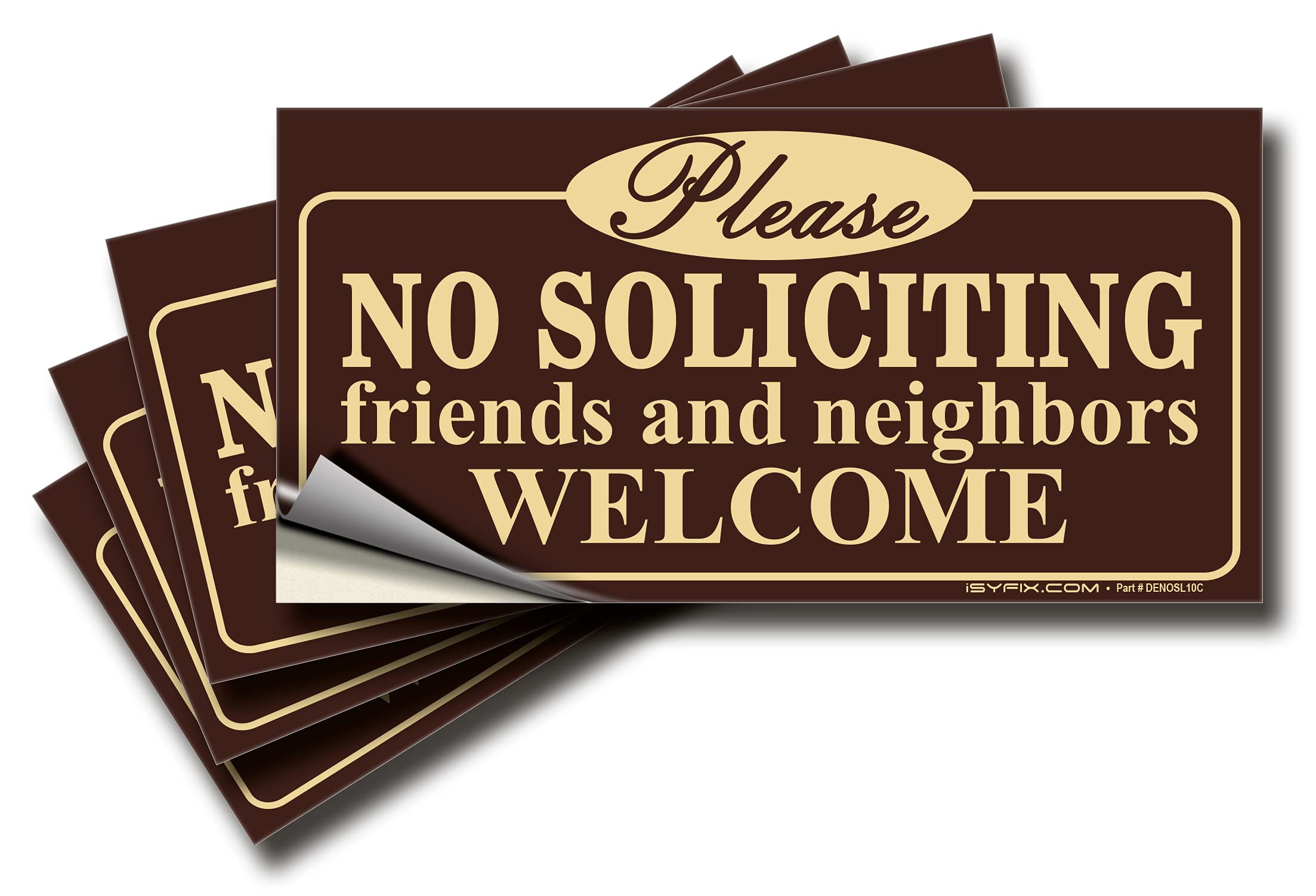 iSYFIX No Soliciting Sign Sticker for House, Home & Business - 4 Pack ...