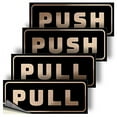 iSYFIX Push Pull Stickers Sign â€“ 2 Pack 5x2 inch â€“ Horizontal Decal ...