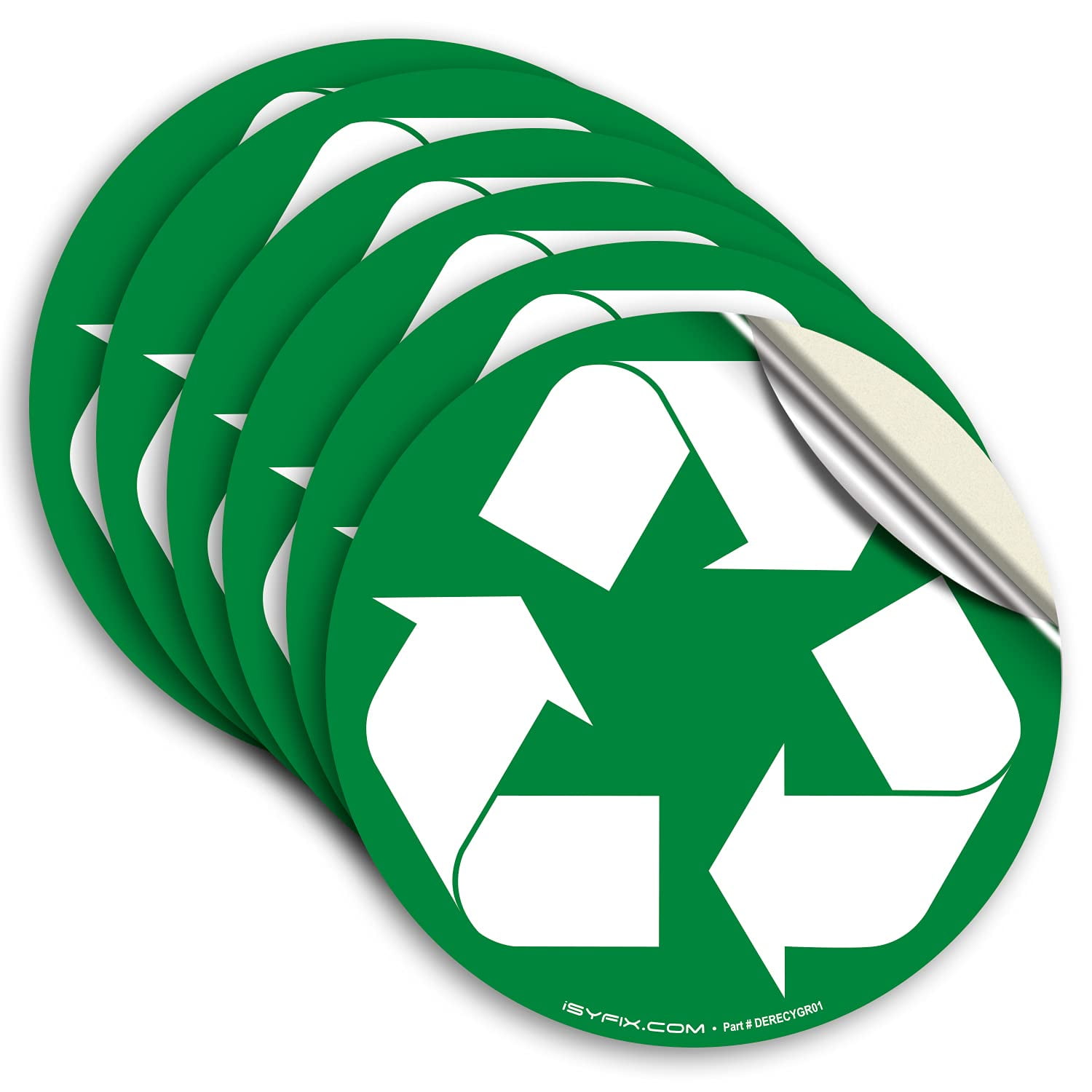 iSYFIX Recycle Sticker for Trash Can –6 Pack 5 inch- Premium Self ...