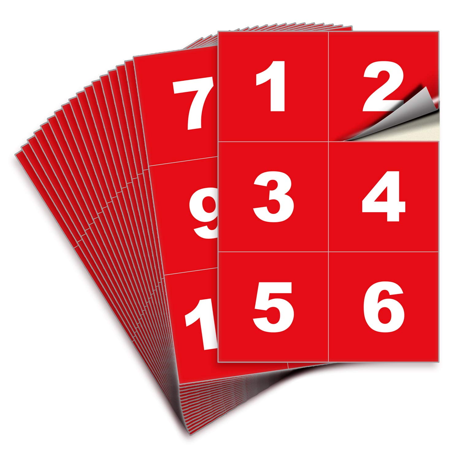 iSYFIX Red Consecutive Number Stickers – 1 to 100, 3-inch, 1 set ...