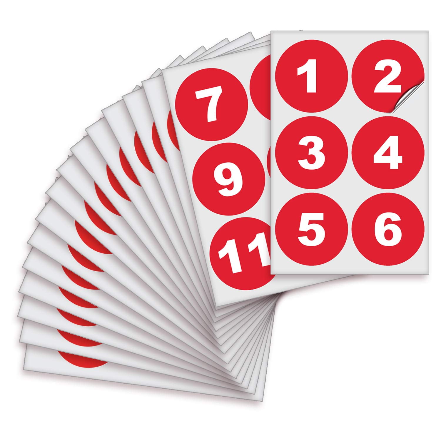 iSYFIX Red Consecutive Number Stickers – 1 to 100, 3-inch, 1 set ...