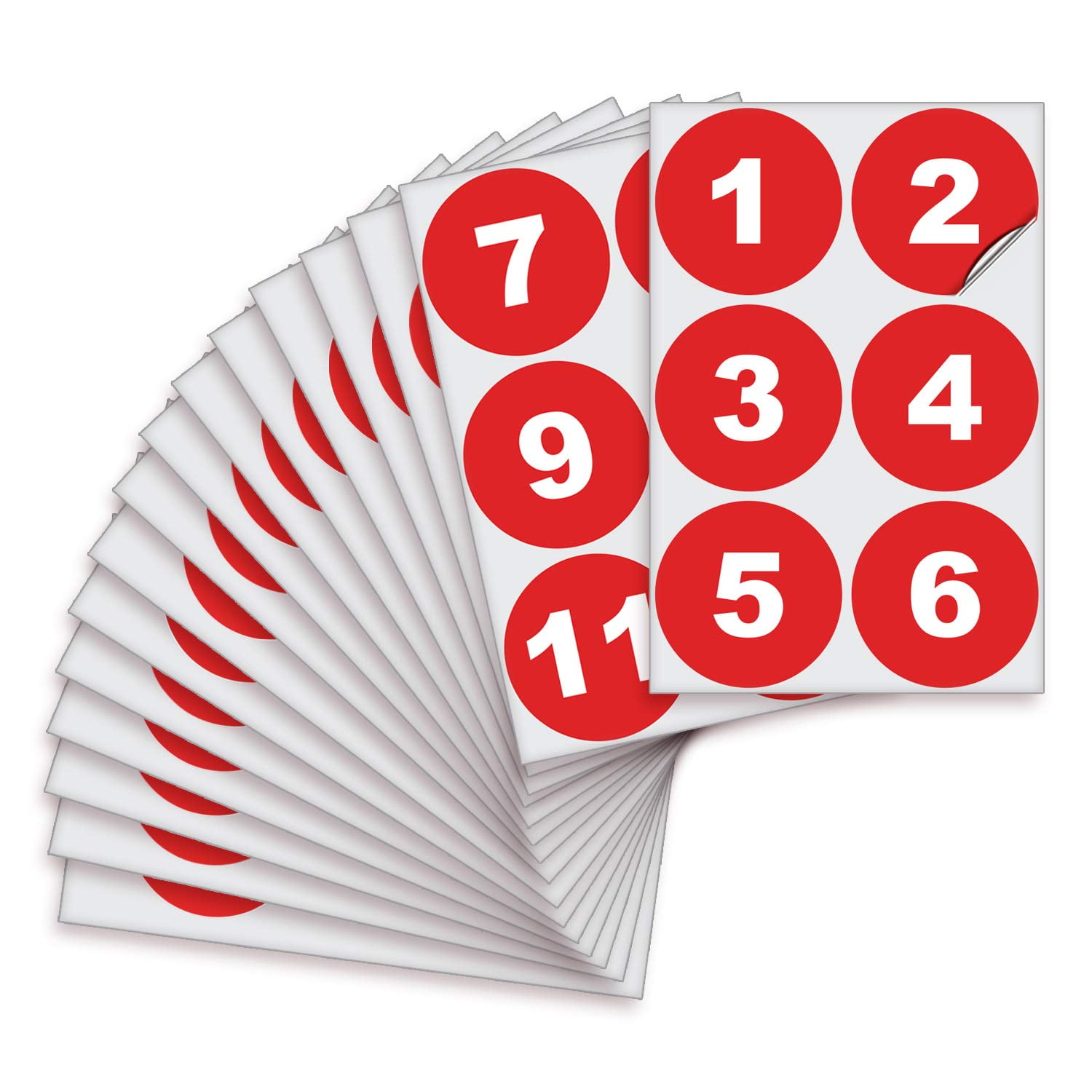 iSYFIX Red Consecutive Number Stickers – 1 to 100, 4-inch, 1 set ...