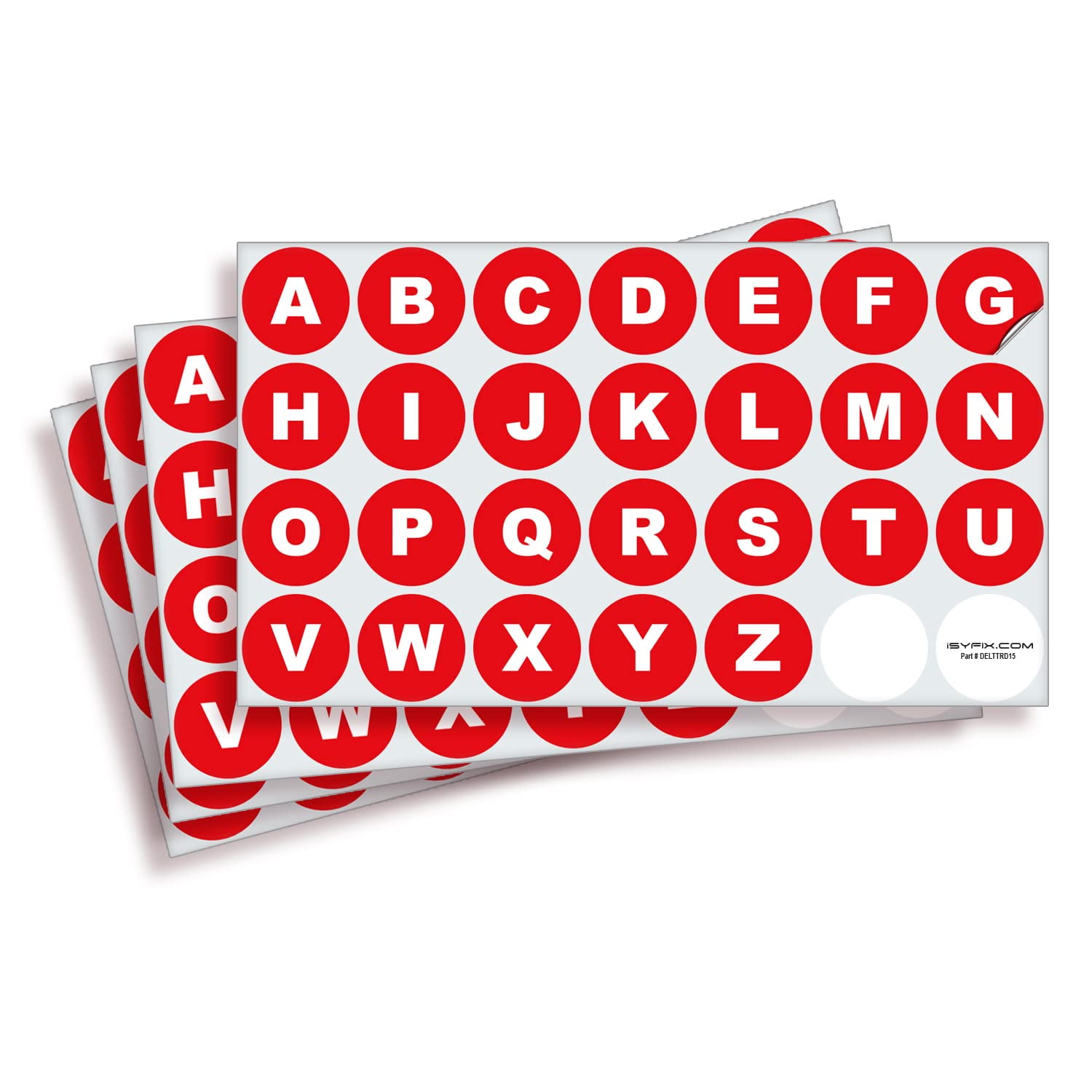 iSYFIX Red Vinyl Letters Stickers - 1.5 inch Self-Adhesive, A to Z, 4 ...