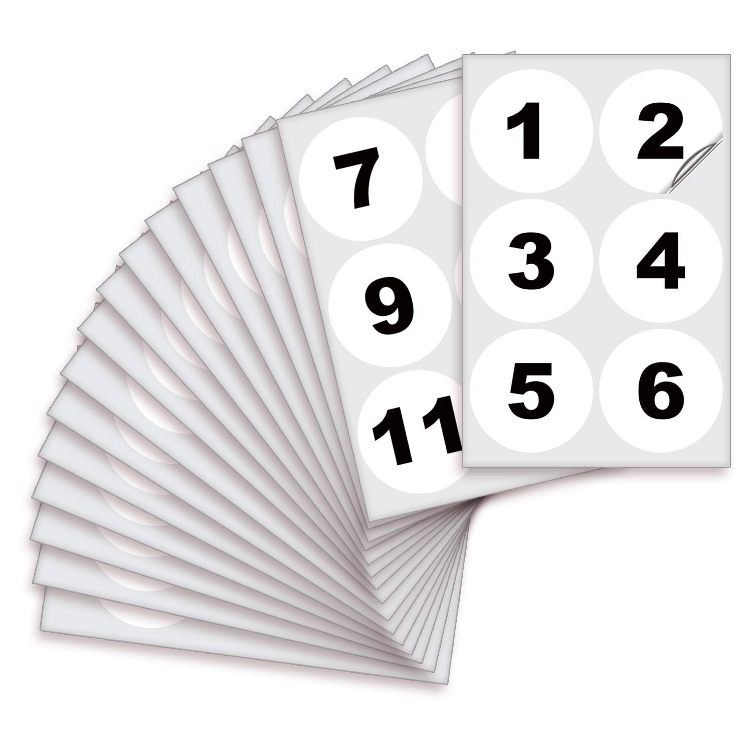 iSYFIX White Consecutive Number Stickers – 1 to 100, 3-inch, 1 set – Vinyl Self Adhesive Premium ...