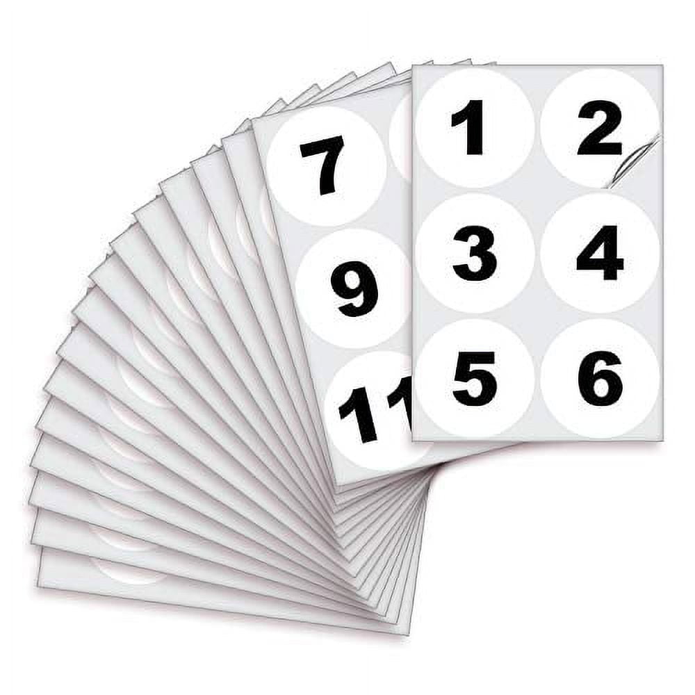iSYFIX White Consecutive Number Stickers â€“ 1 to 100, 4-inch, 1 Set â ...