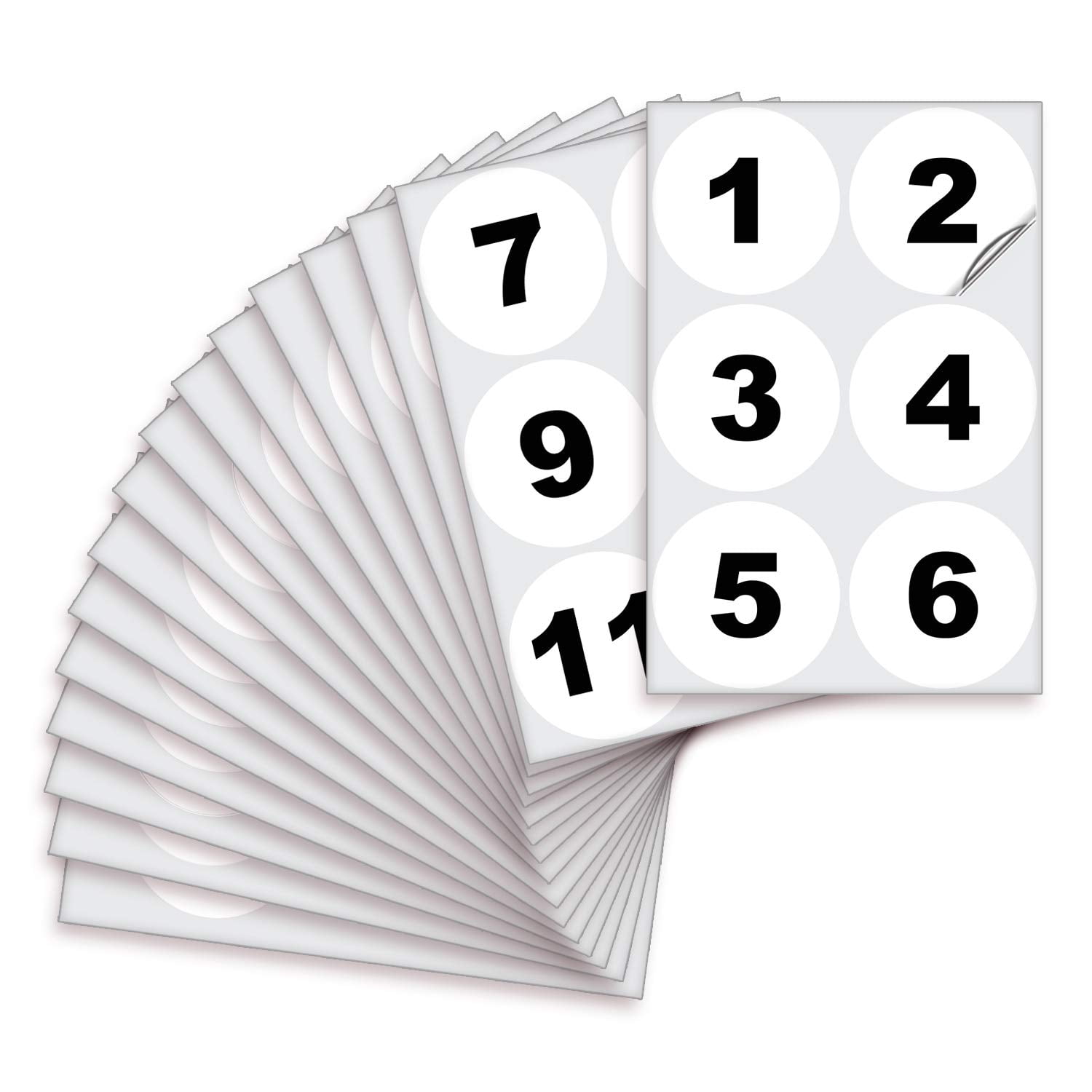 iSYFIX White Consecutive Number Stickers – 1 to 100, 4-inch, 1 set ...