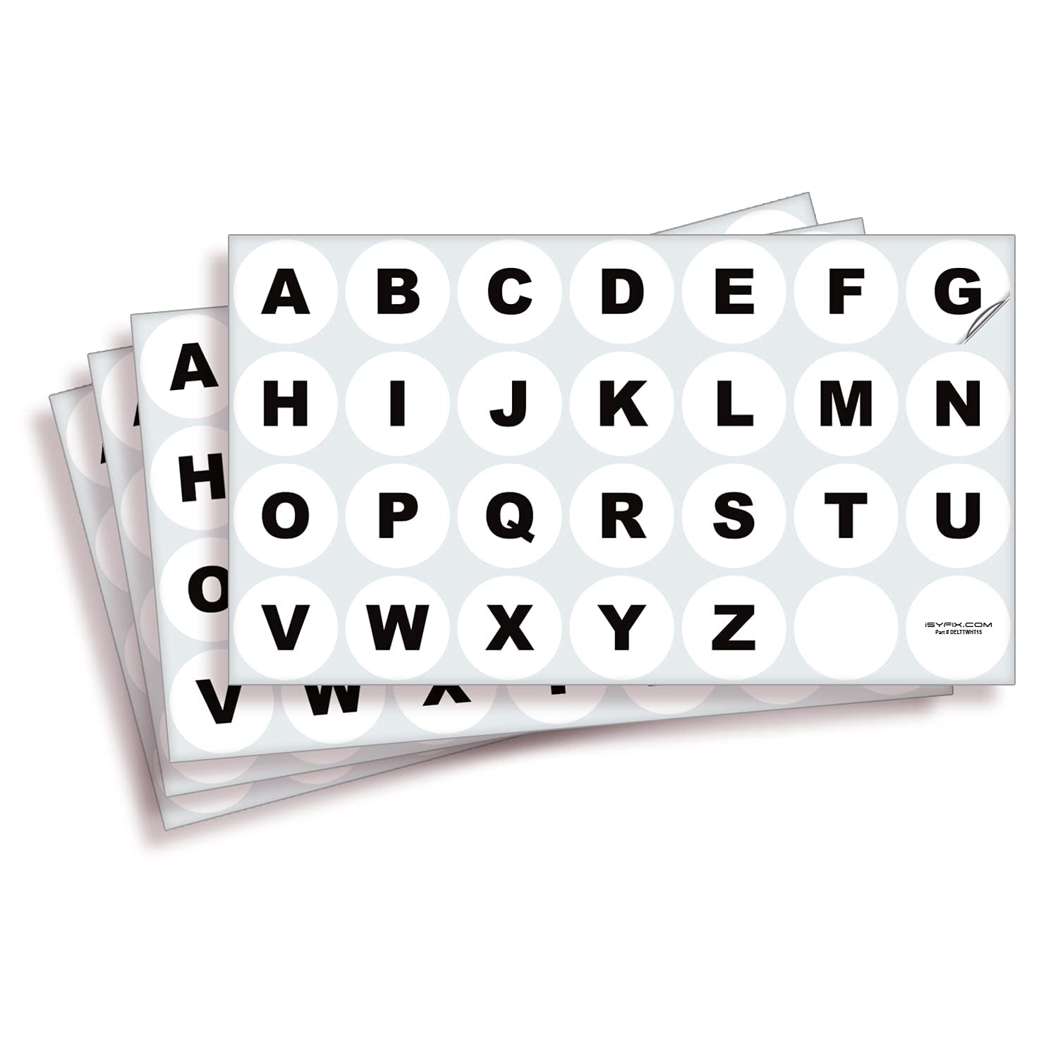 iSYFIX White Vinyl Letters Stickers - 1.5 inch Self-Adhesive, A to Z, 4 ...