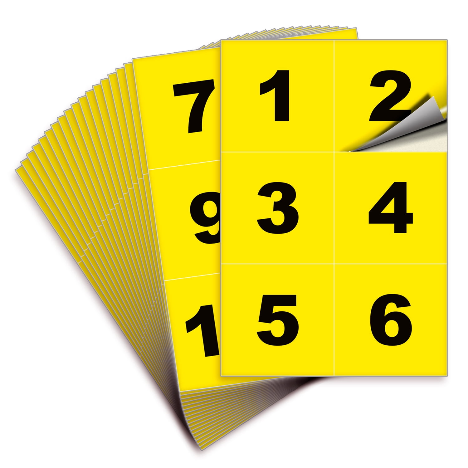 iSYFIX Yellow Consecutive Number Stickers – 1 to 100, 4-inch, 1 set ...