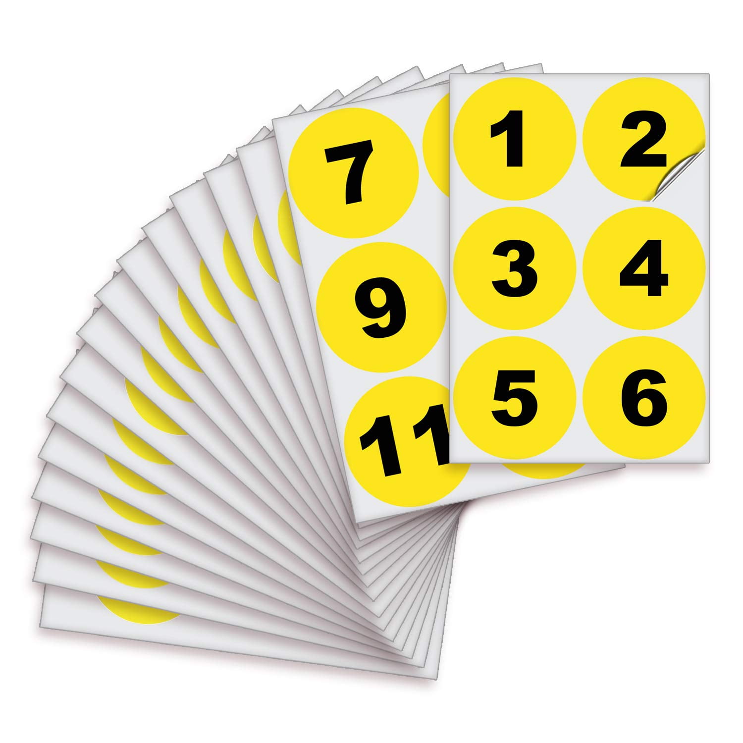 iSYFIX Yellow Consecutive Number Stickers – 1 to 100, 4-inch, 1 set ...