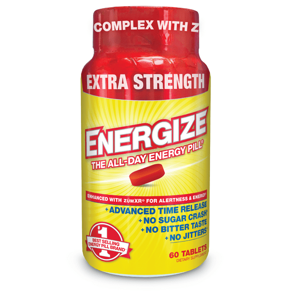 iSatori Energize Extra Strength Caffeine Pills, Extended-Release Energy Supplement, 60 Tablets ...