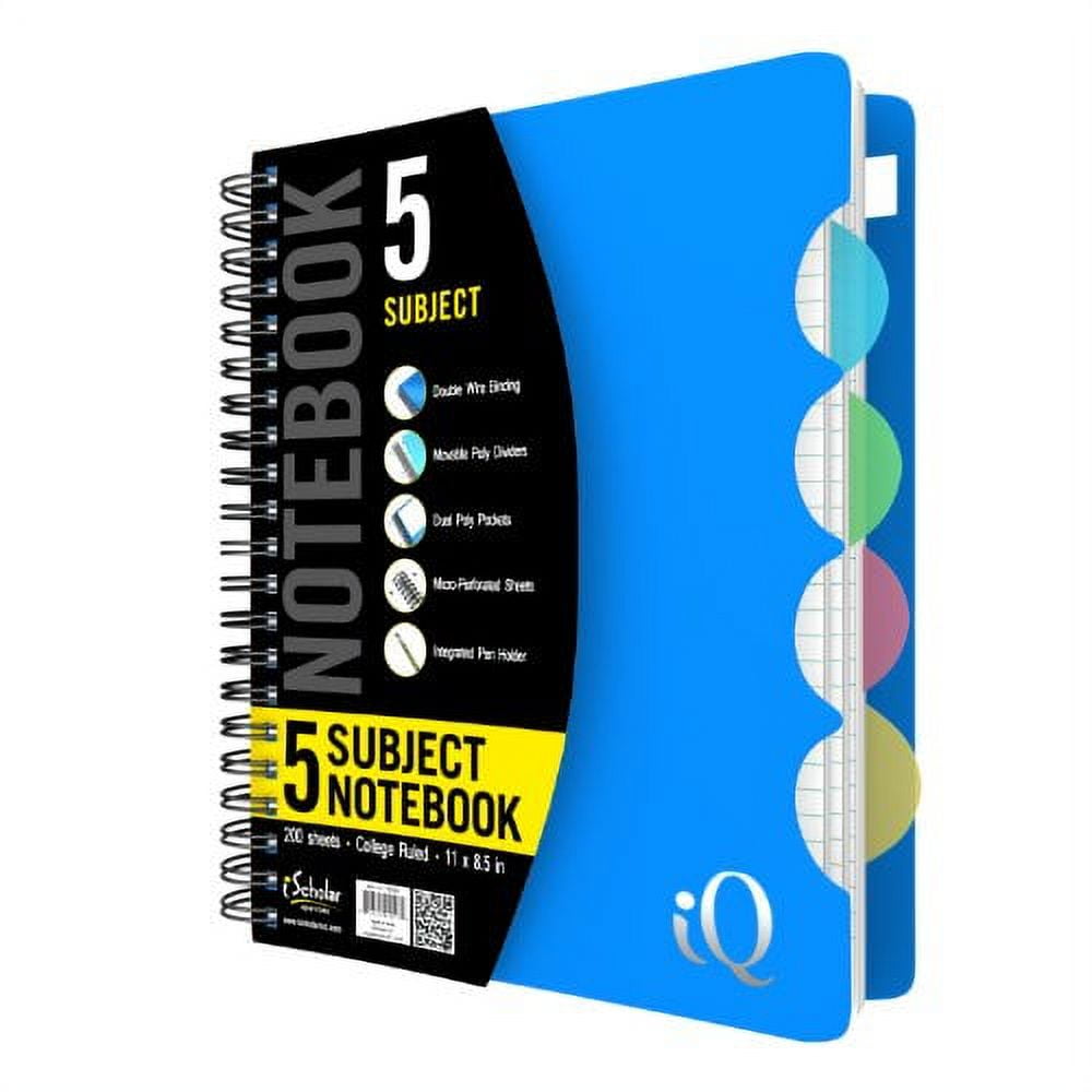 IScholar 5 Subject Wirebound Notebook 59906 Walmart