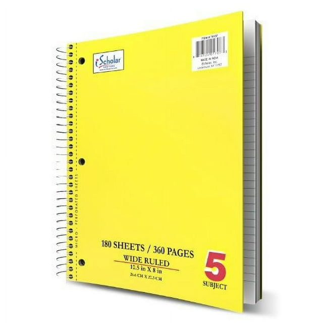 iScholar 5 Subject Wirebound Notebook 78107 - Walmart.com